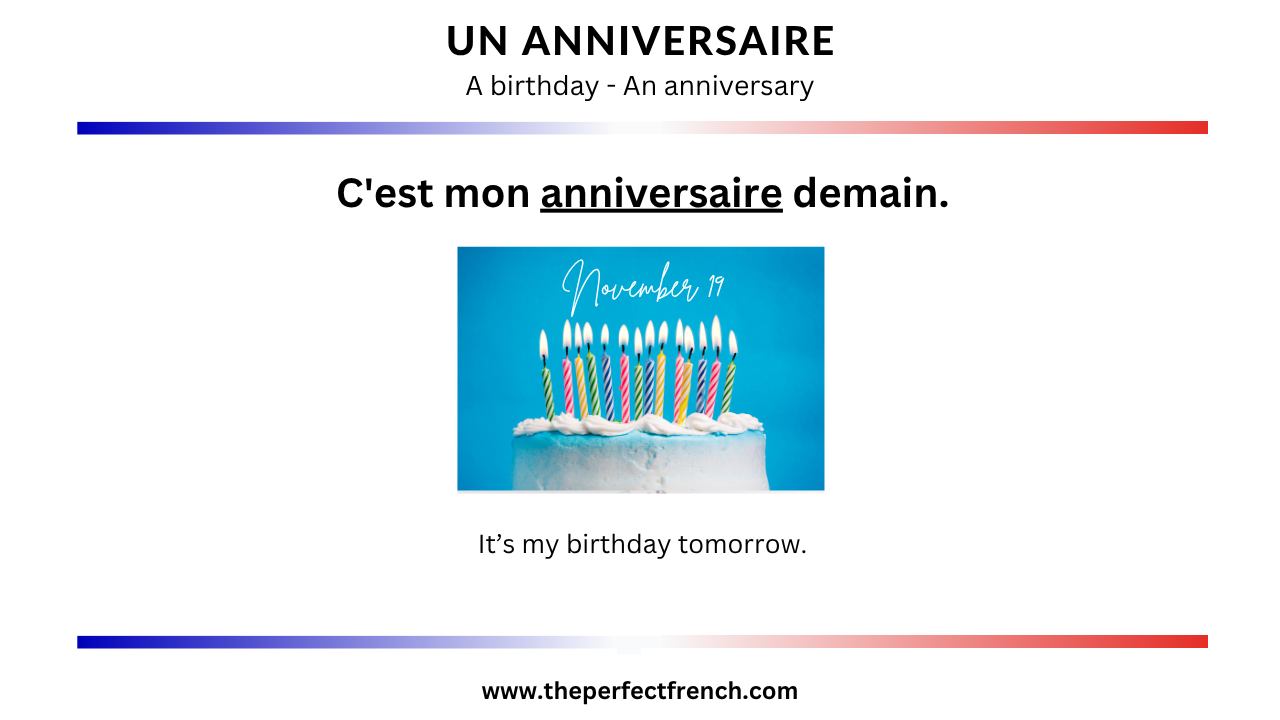 French Word of the Day - Un anniversaire (A Birthday/An Anniversary)