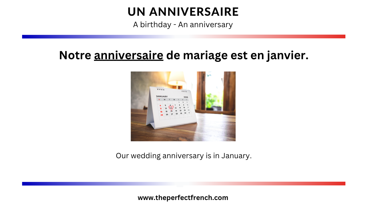 French Word of the Day - Un anniversaire (A Birthday/An Anniversary)