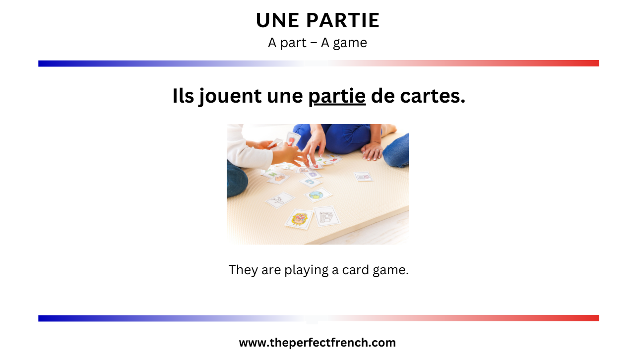 French Word of the Day - Une partie (A Part/A Game)