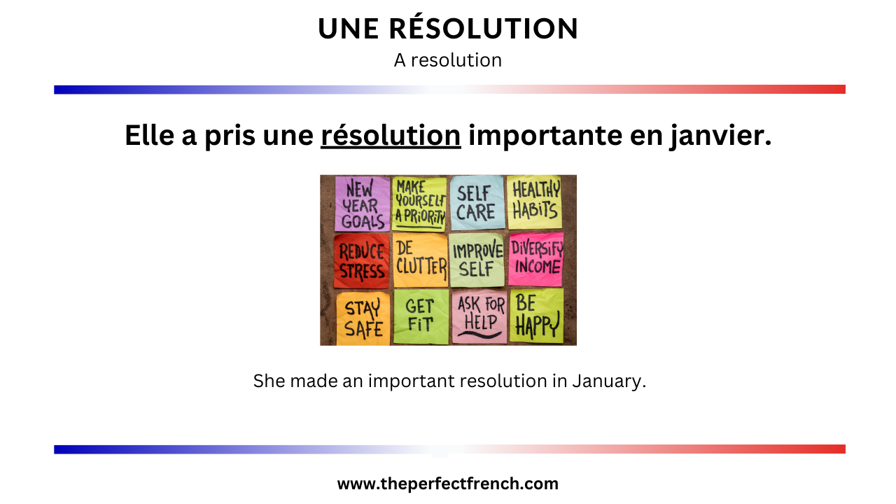 French Word of the Day - Une résolution (A Resolution)