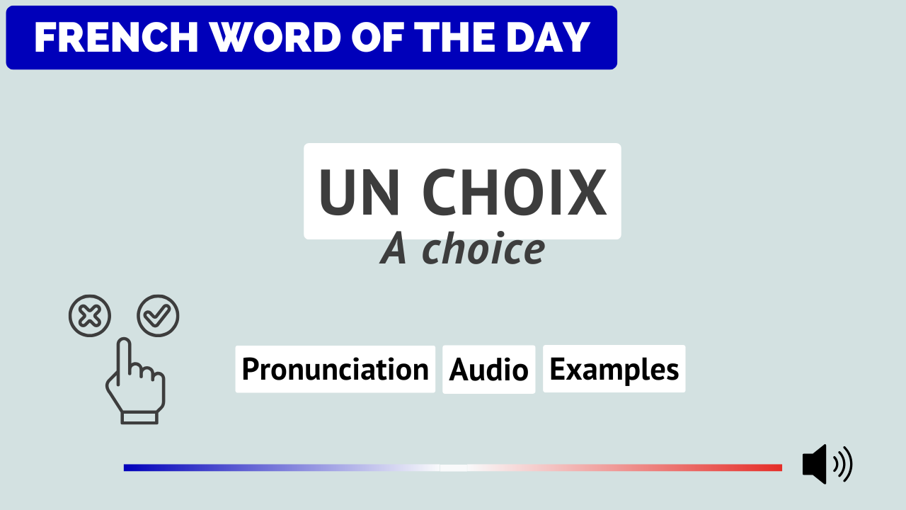 French Word of the Day - Un choix (A Choice)