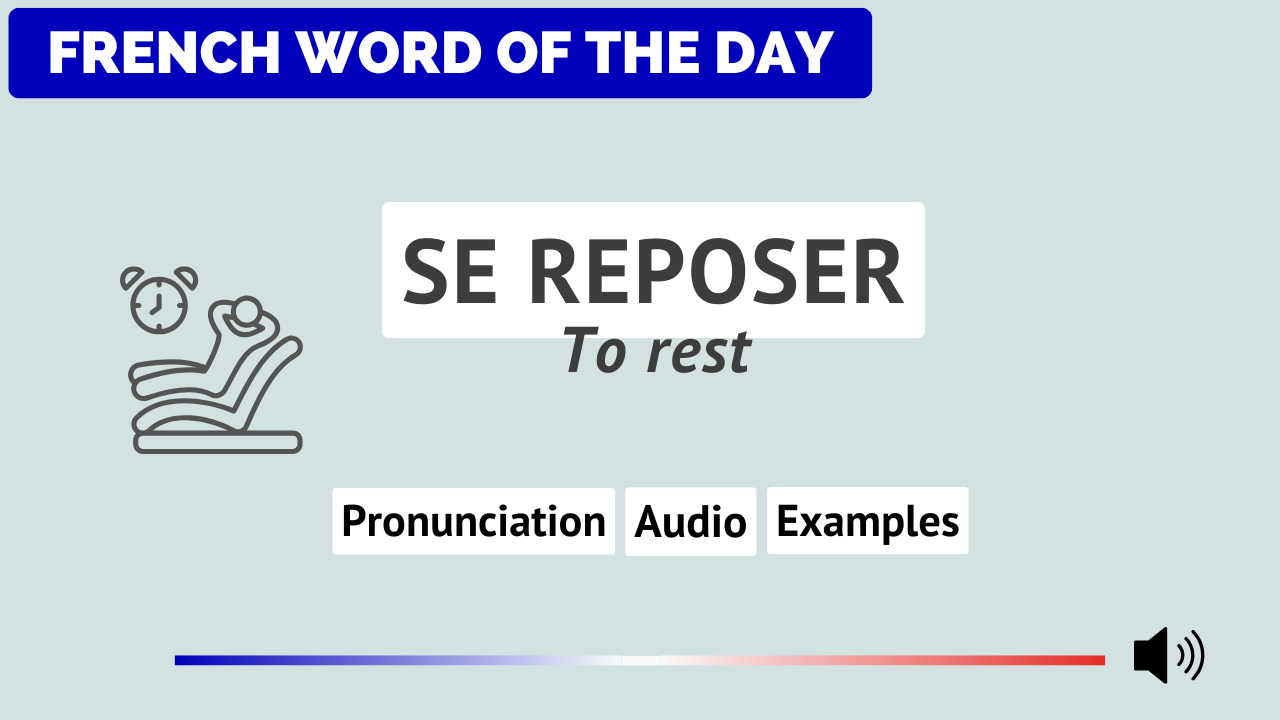 Se reposer - Conjugation of Se reposer - To Rest - French Online ...