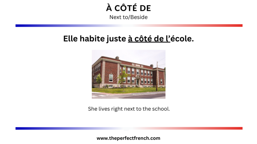 French Word of the Day - À côté de (Next to/Beside)