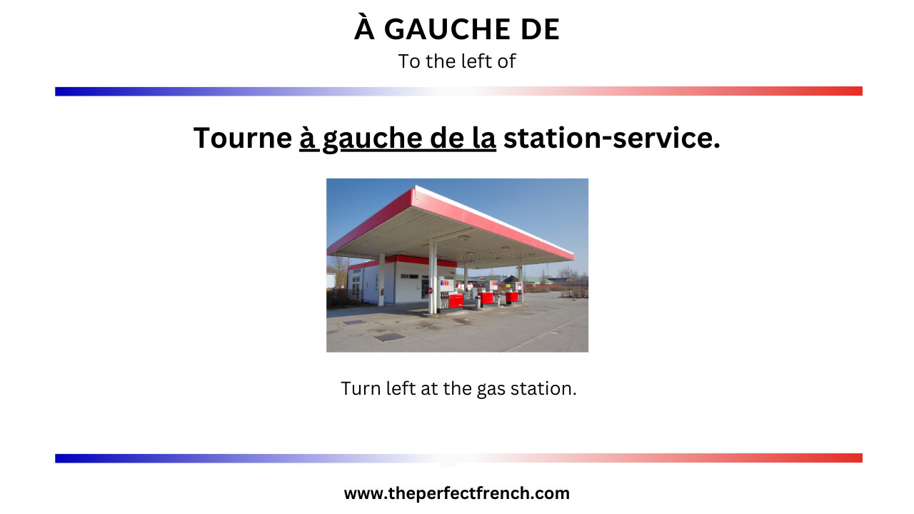 French Word of the Day - À gauche de (To The Left Of)