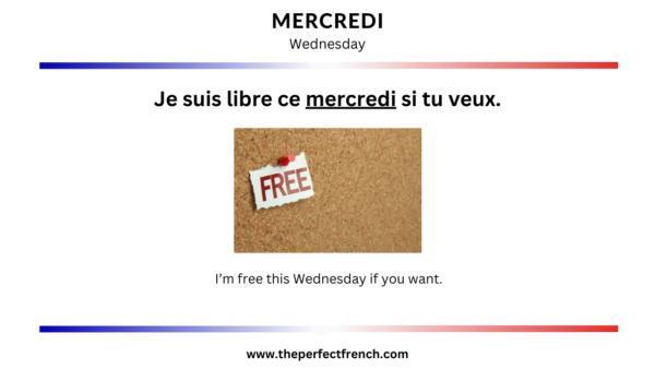 French Word of the Day - Mercredi (Wednesday)