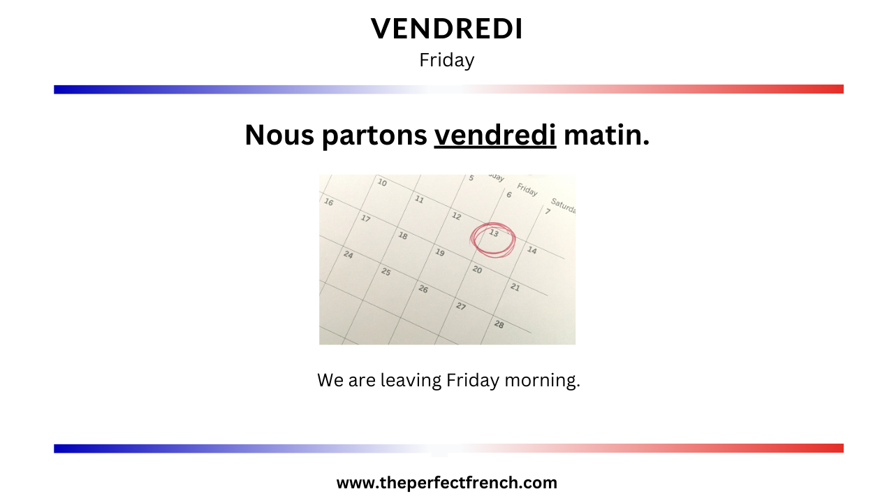 French Word of the Day - Vendredi (Friday)