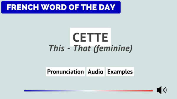 French Demonstrative Adjectives - Ce Cet Cette Ces - French Online ...
