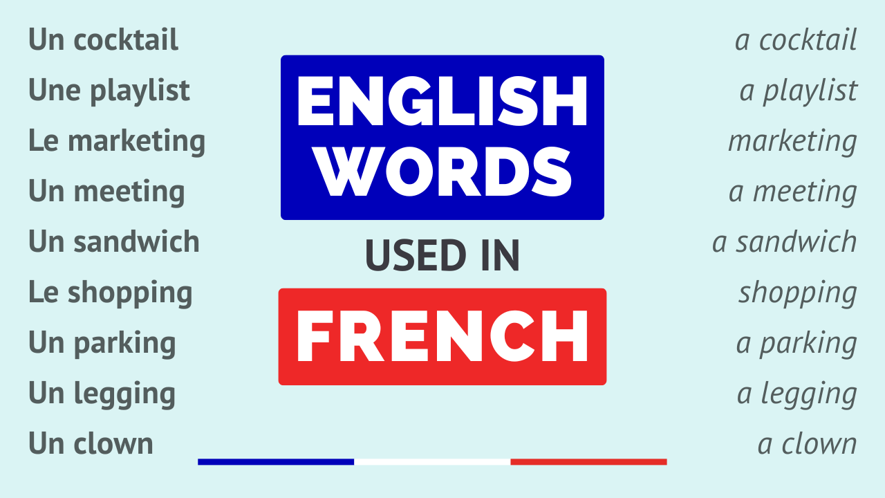 English Words Used in French - French Online Language Courses | The ...