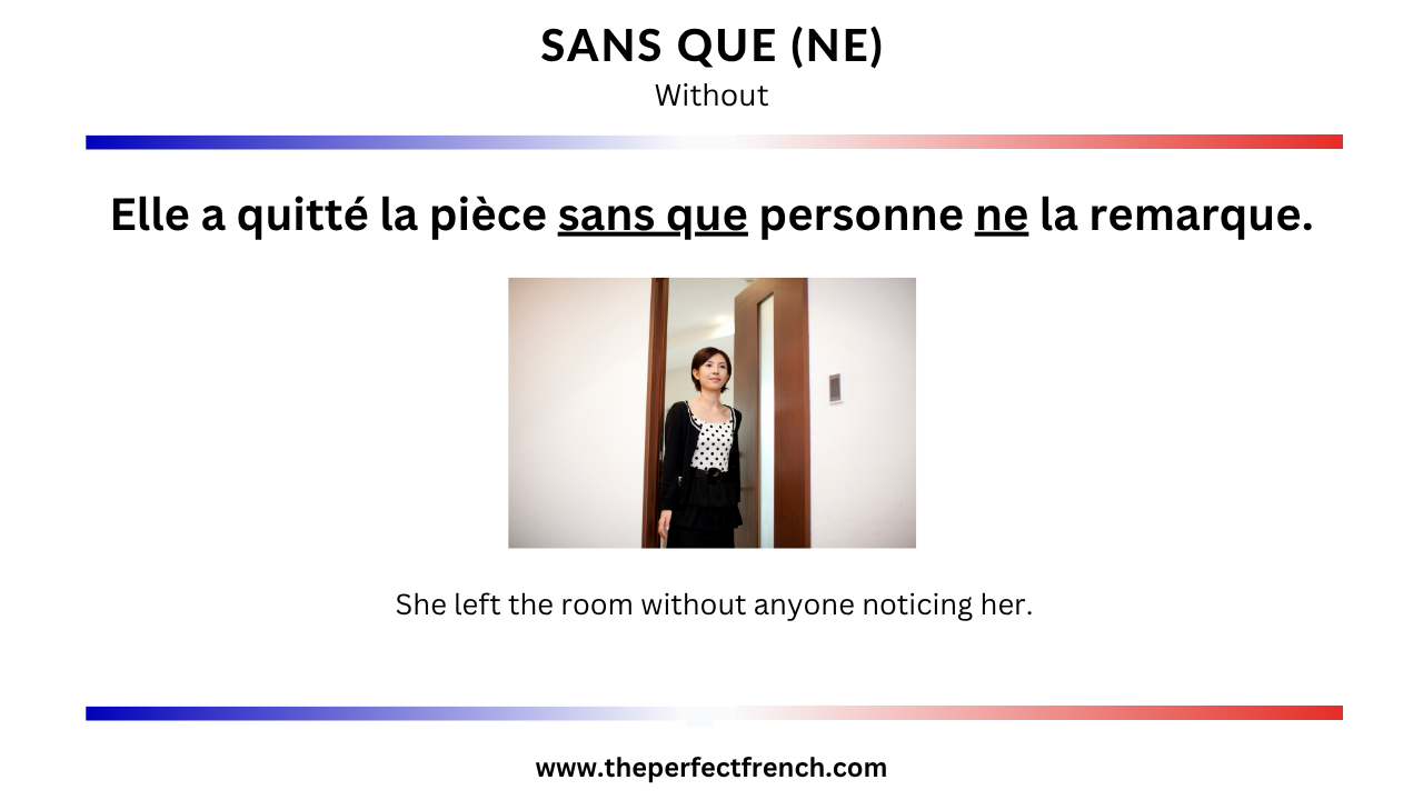 French Word of the Day - Sans que (Without)
