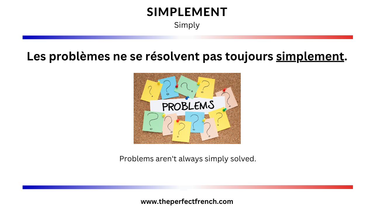French Word of the Day - Simplement (Simply)