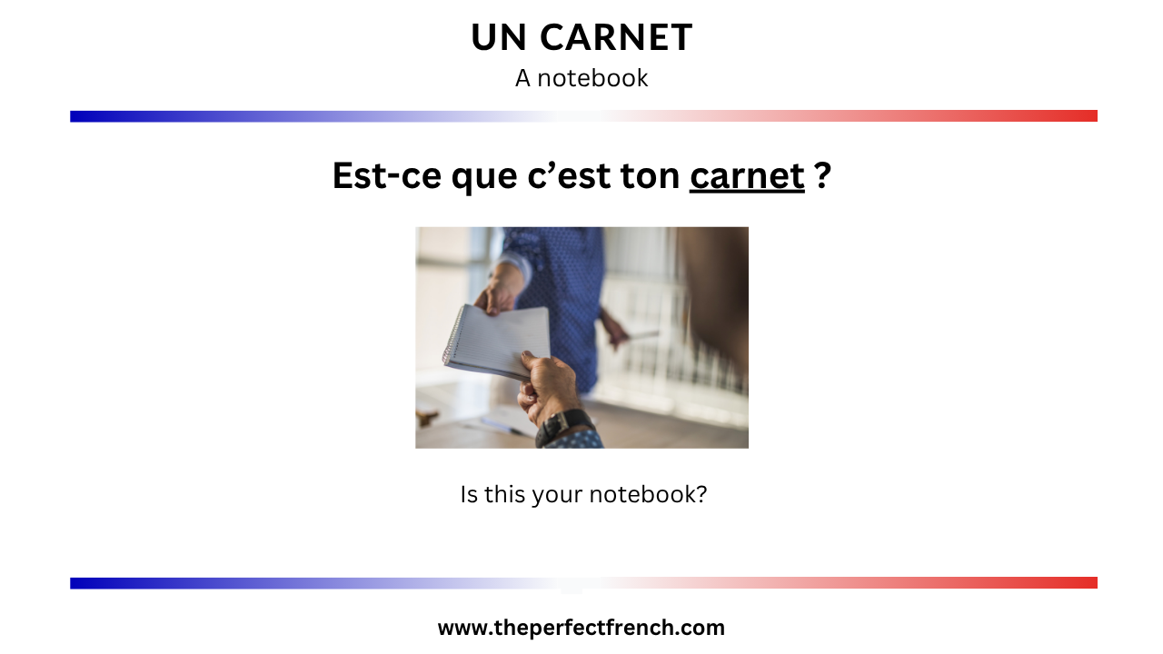 French Word of the Day - Un carnet (A Notebook)